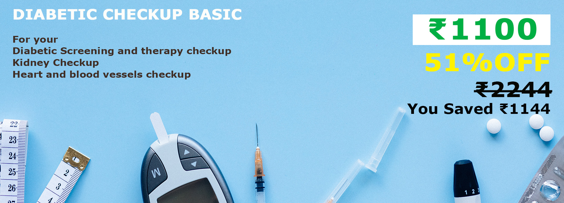 DIABETIC CHECKUP BASIC ₹1100 – MomtaCare Diagnostics